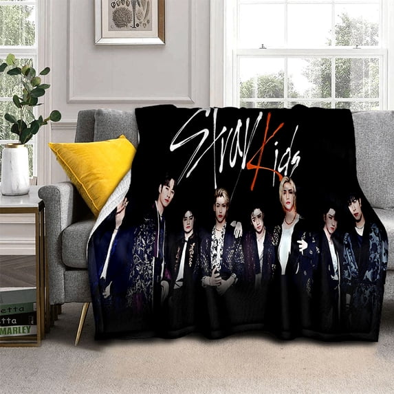 3D Print Stray Kids Kpop Star 3D Soft Flannel Blankets,Throw Blanket ...