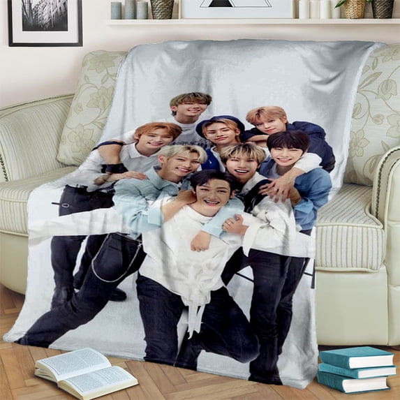 3D Print Stray Kids Kpop Star 3D Soft Flannel Blankets,Throw Blanket ...