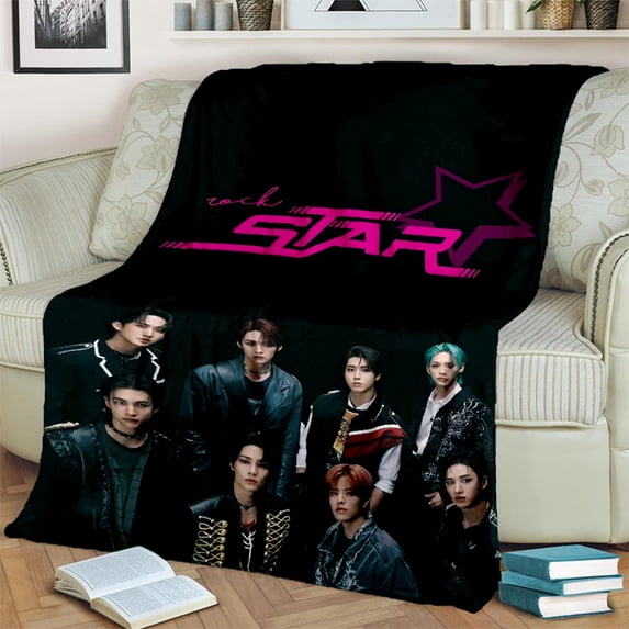 3D Print Stray Kids Kpop Star 3D Soft Flannel Blankets,Throw Blanket ...