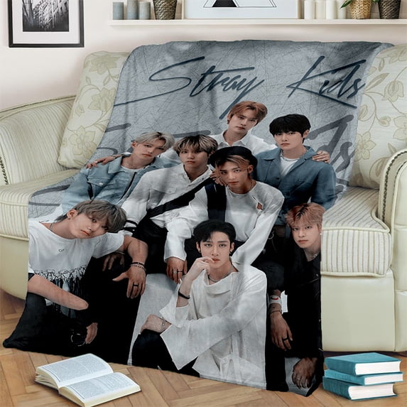 3D Print Stray Kids Kpop Star 3D Soft Flannel Blankets,Throw Blanket ...