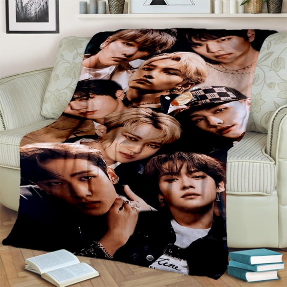 3D Print Stray Kids Kpop Star 3D Soft Flannel Blankets,Throw Blanket ...