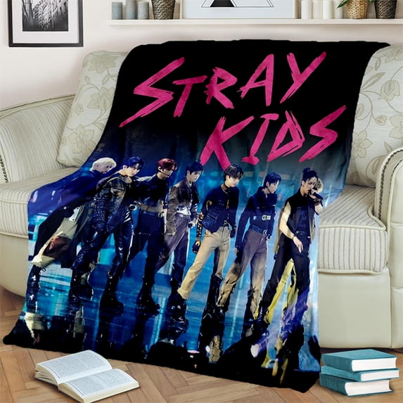 3D Print Stray Kids Kpop Star 3D Soft Flannel Blankets,Throw Blanket ...