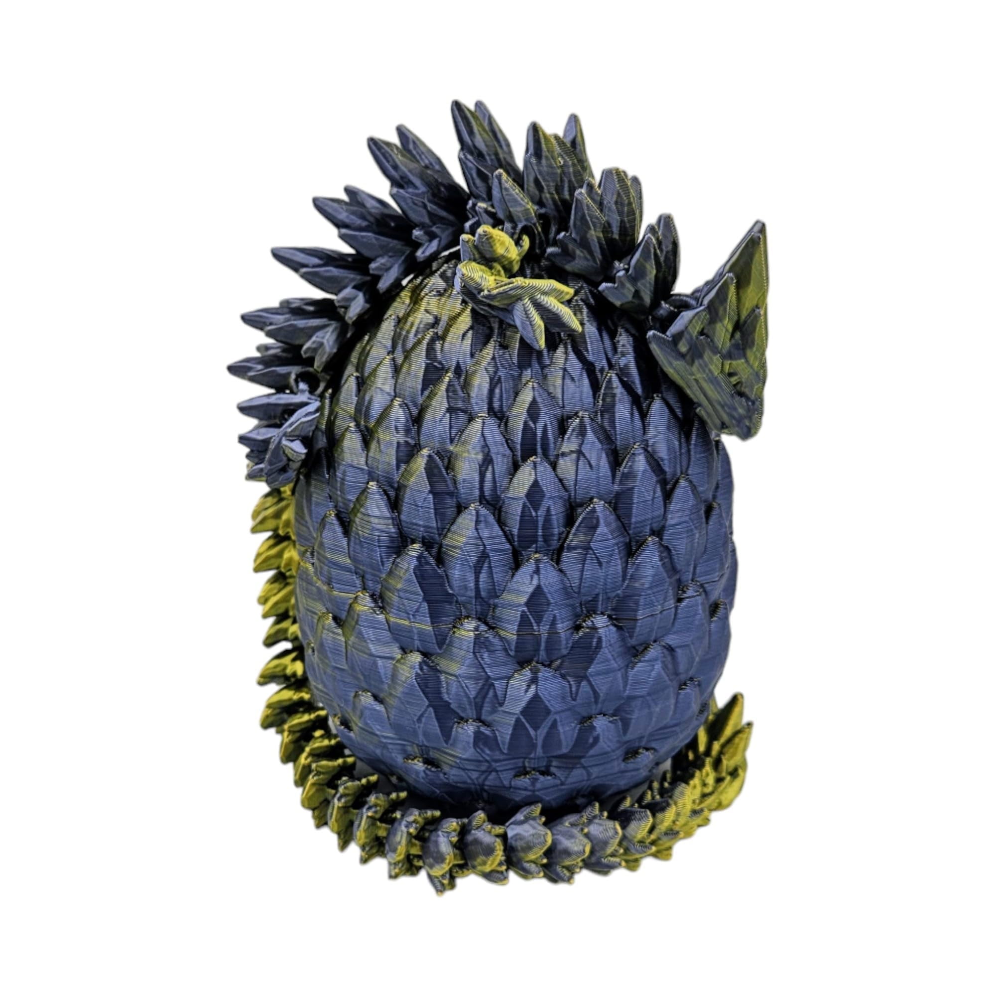 3D Print Studioz Articulating Black Gold Dragon Fidget Figurine, 3D ...