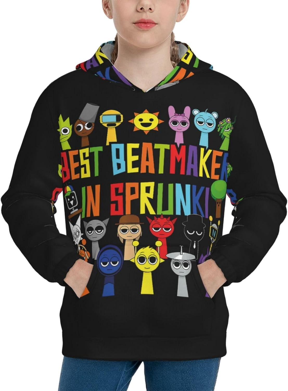 3D Print Unisex Incredibox Sprunki Hoodie Game Pullover Sweatshirt With ...