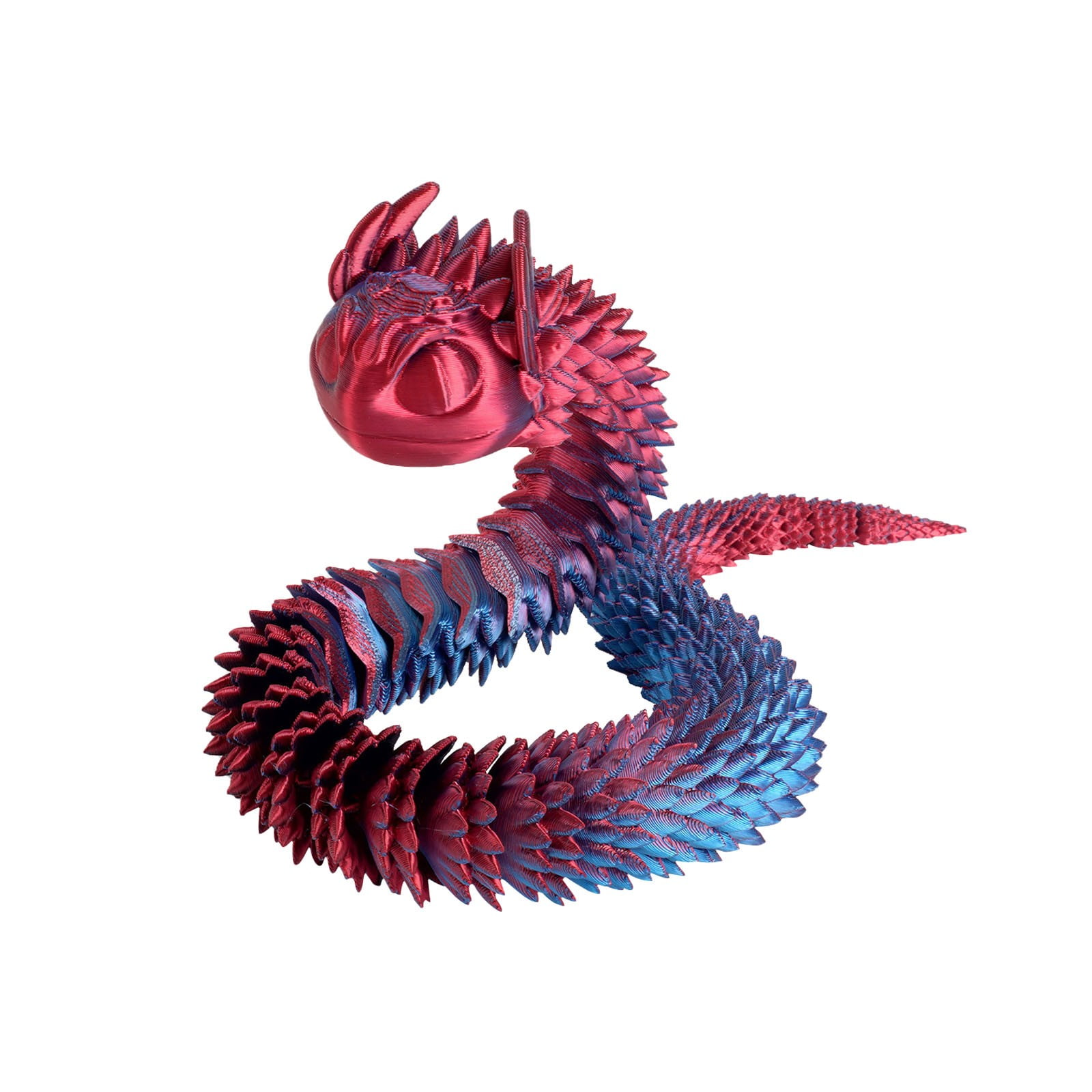 3D Print Viper Toothless Snake Toys PLA Snake Crafts Ornaments Gifts ...