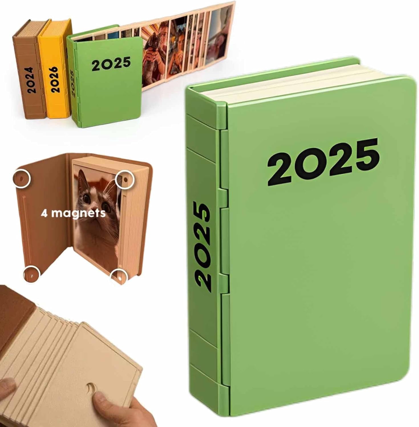 3D Printable Sliding Photo Album - 12-Month Memory Calendar Book ...