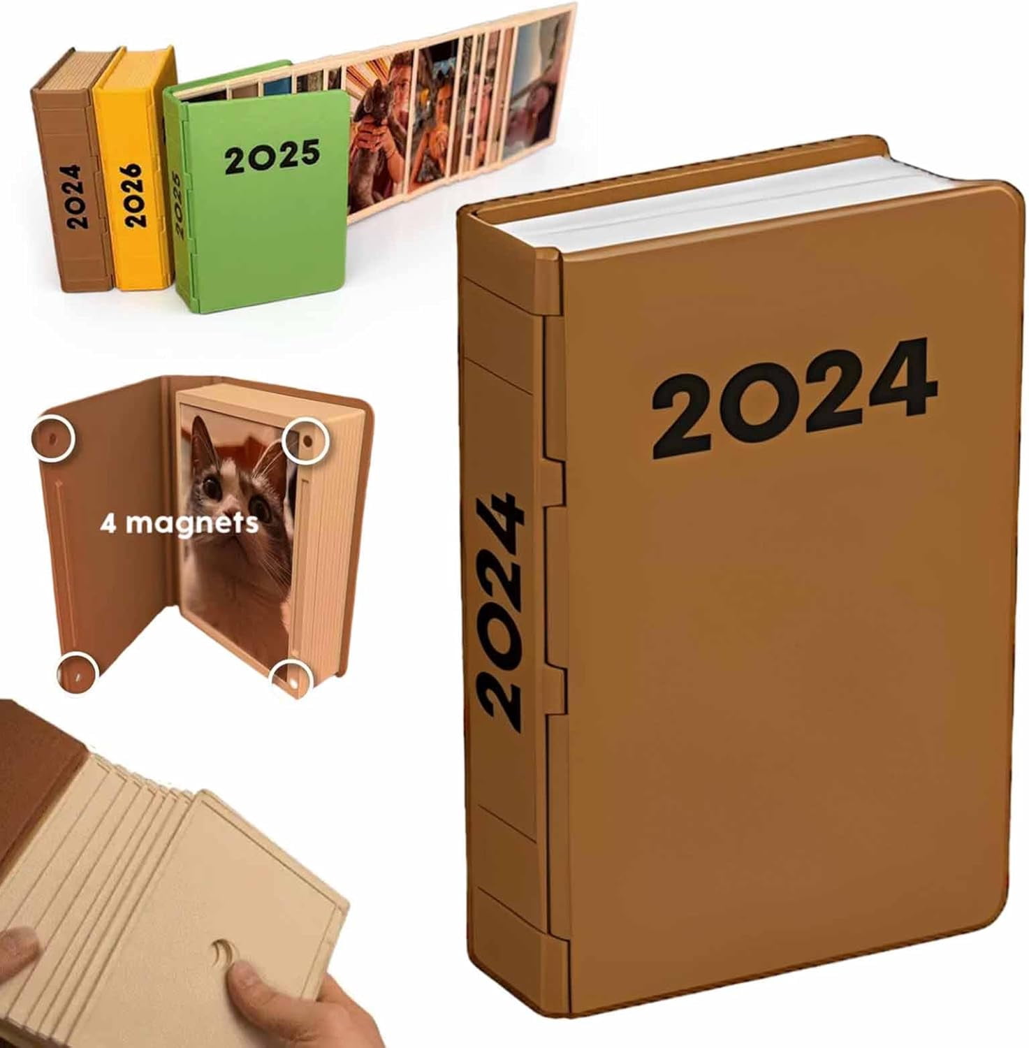 3D Printable Sliding Photo Album - 12-Month Memory Calendar Book ...