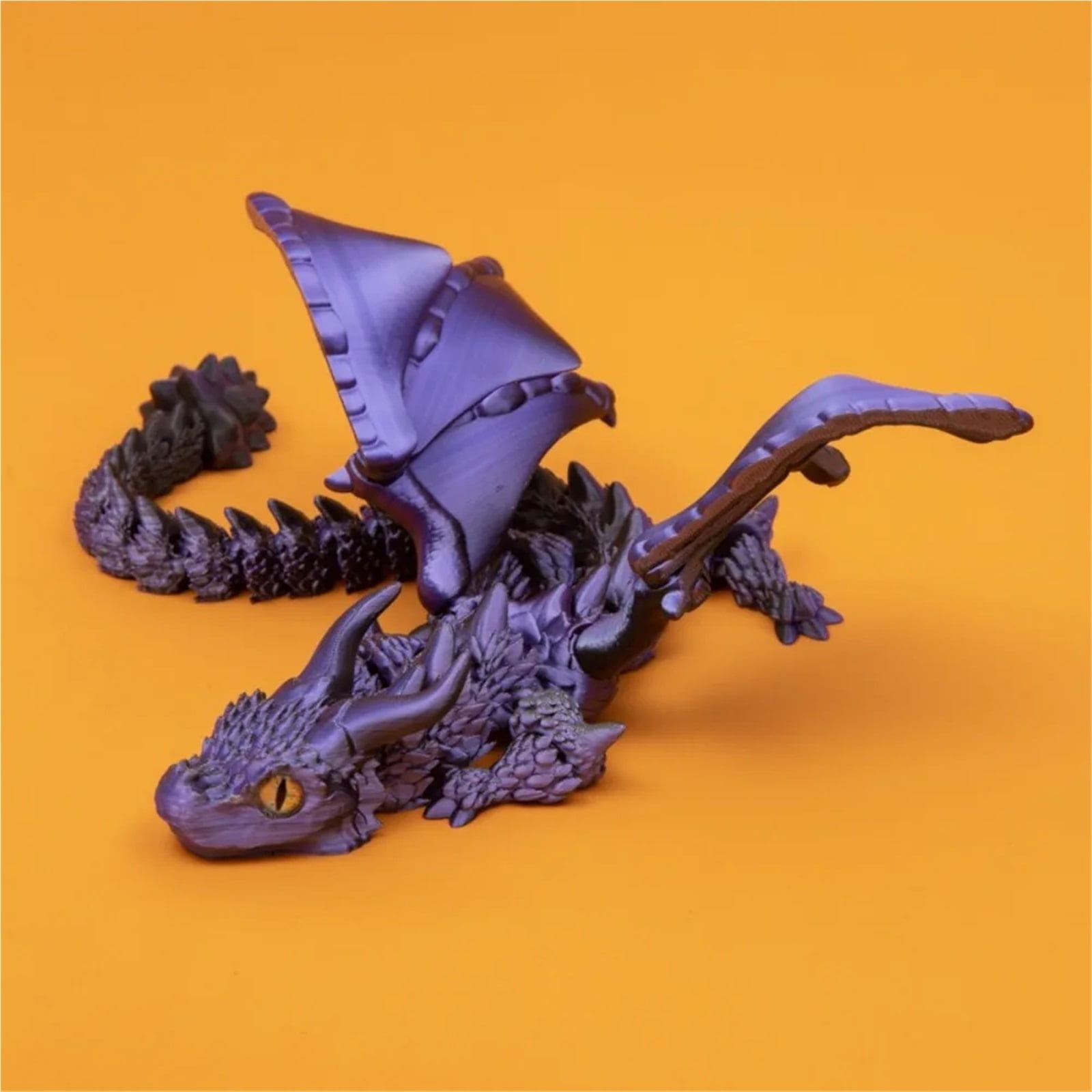 3D Printed 3D Printed Dragon Figurine Winged Design Multi-Jointed ...