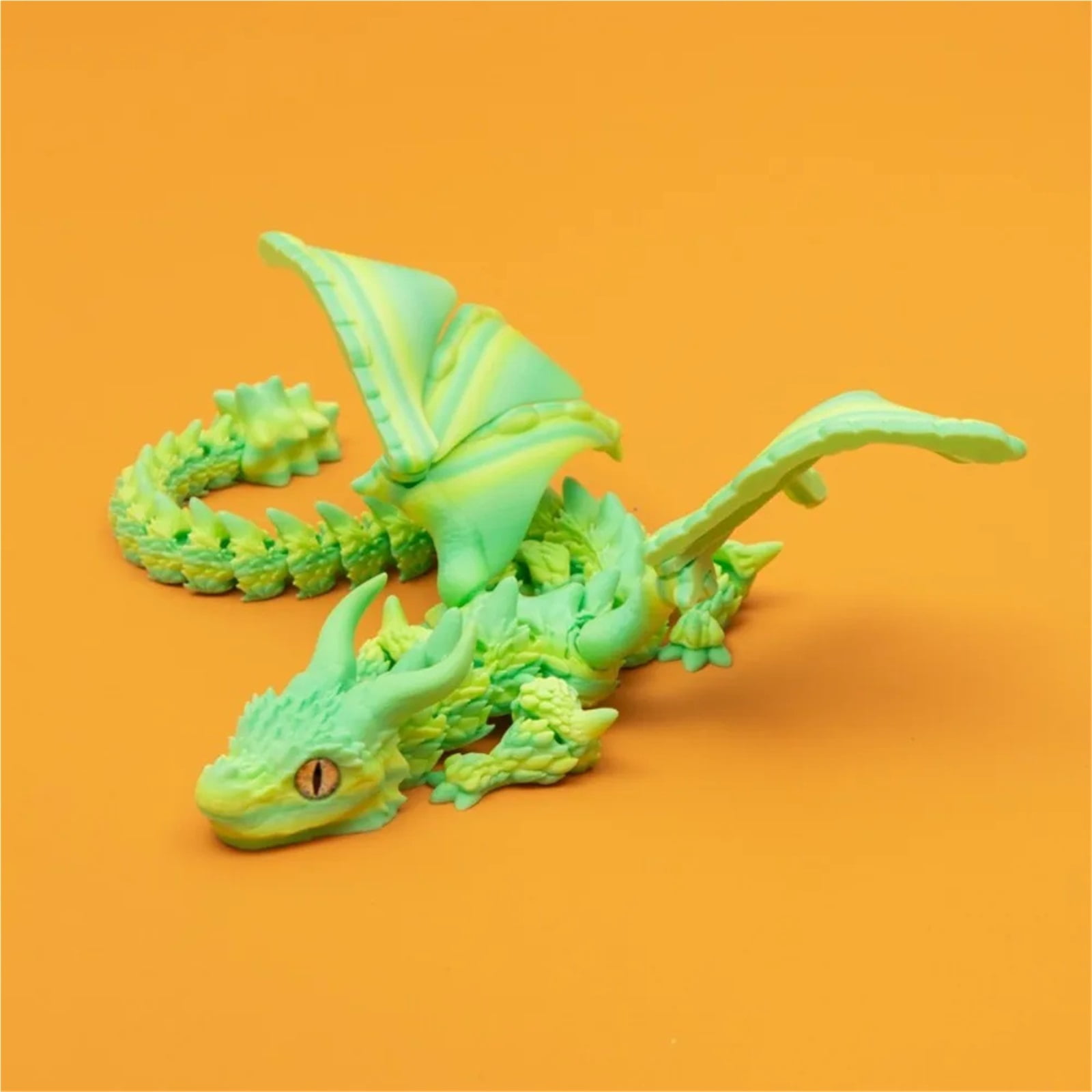 3D Printed 3D Printed Dragon Figurine Winged Design Multi-Jointed ...
