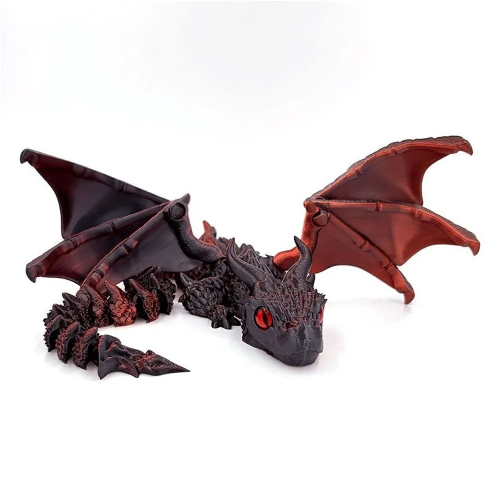3D Printed 3D Printed Dragon Figurine Winged Design Multi-Jointed ...