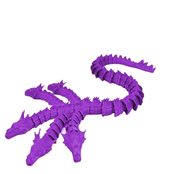 3D Printed 5-Headed Dragon Figurine,Flexible Joint Serpent Model, Decor ...