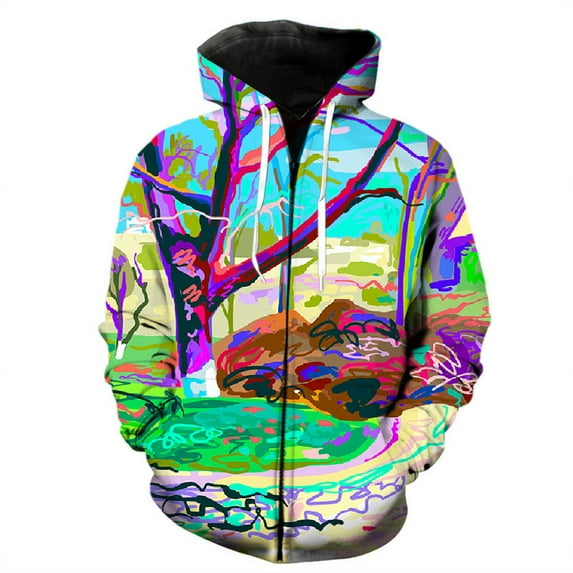 3D Printed Abstract Hoodies For Men Art Painting Graphic Sweatshirts ...