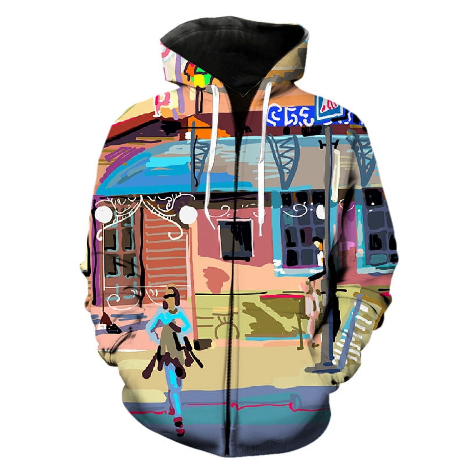 3D Printed Abstract Hoodies For Men Art Painting Graphic Sweatshirts ...
