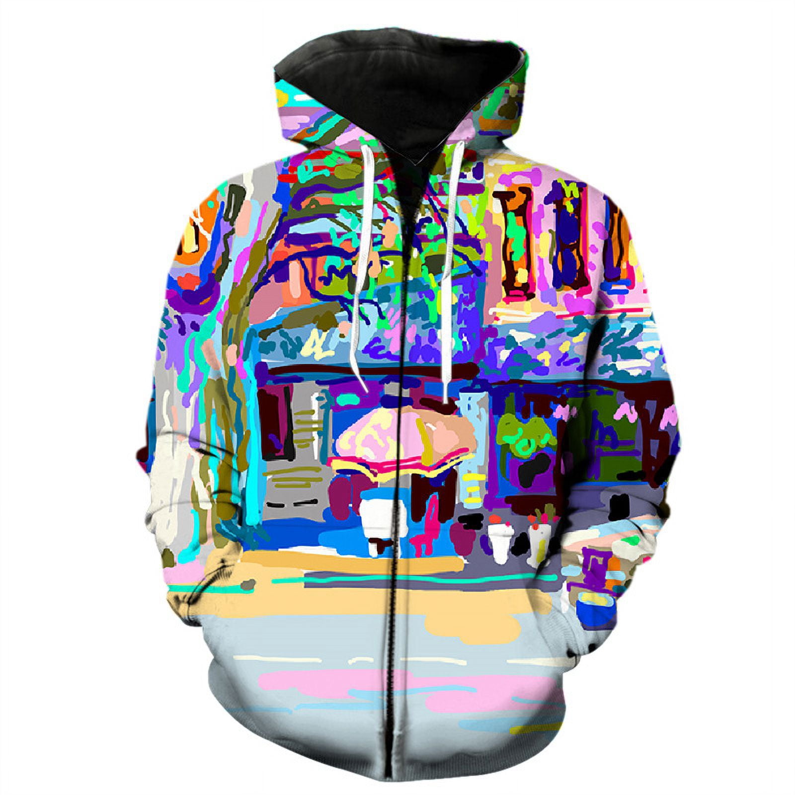 3D Printed Abstract Hoodies For Men Art Painting Graphic Sweatshirts ...