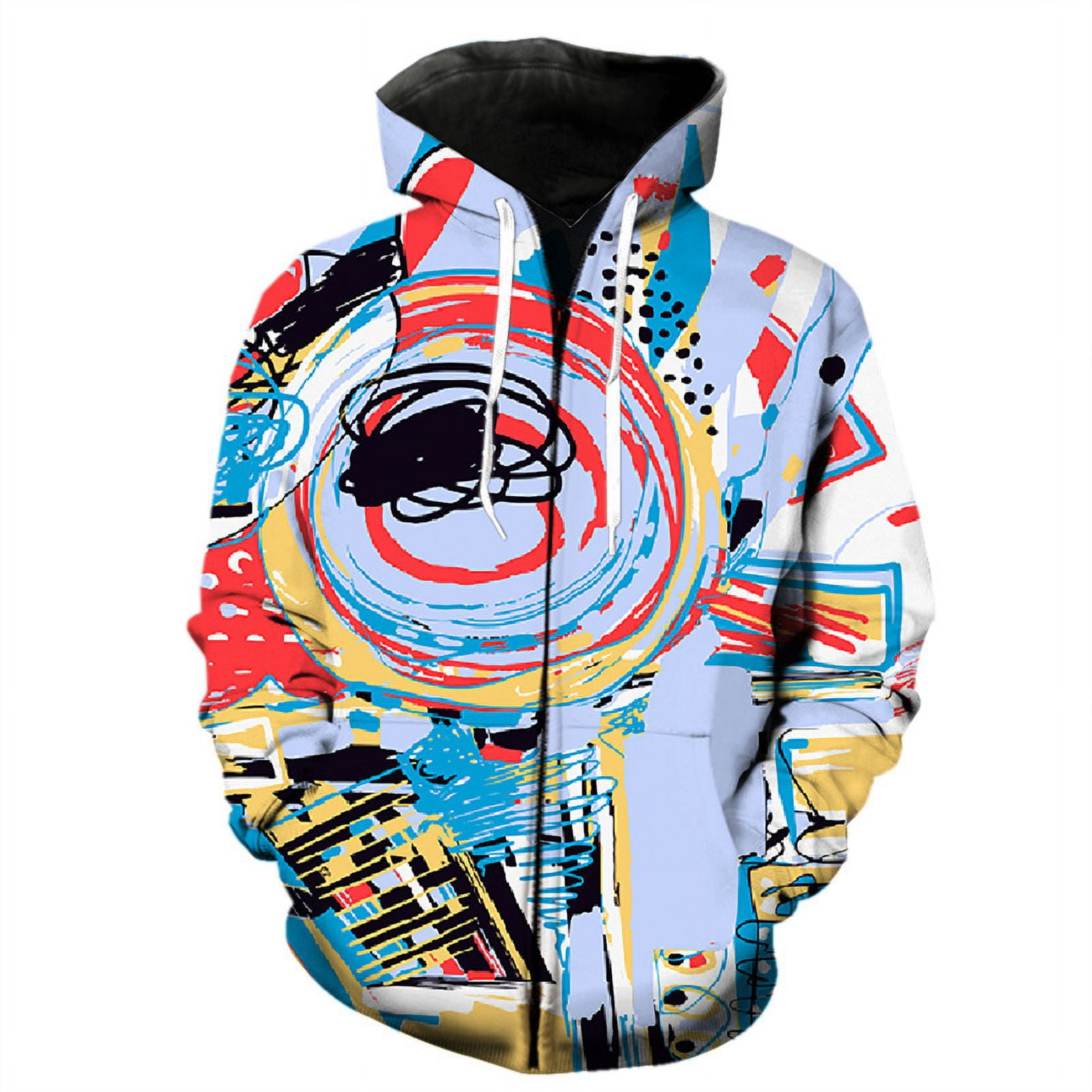 3D Printed Abstract Hoodies For Men Art Painting Graphic Sweatshirts ...