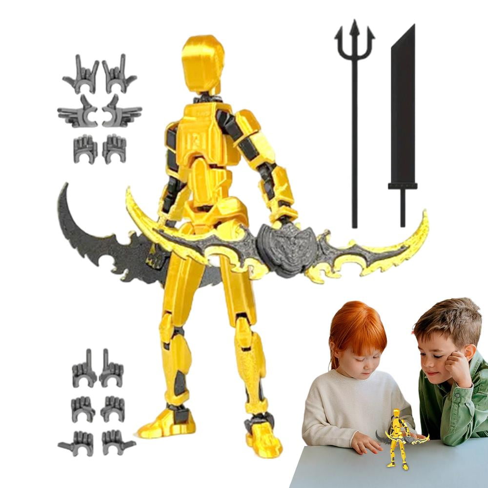 3D Printed Action Figure Multi Jointed Articulated Figure Robot Movable ...