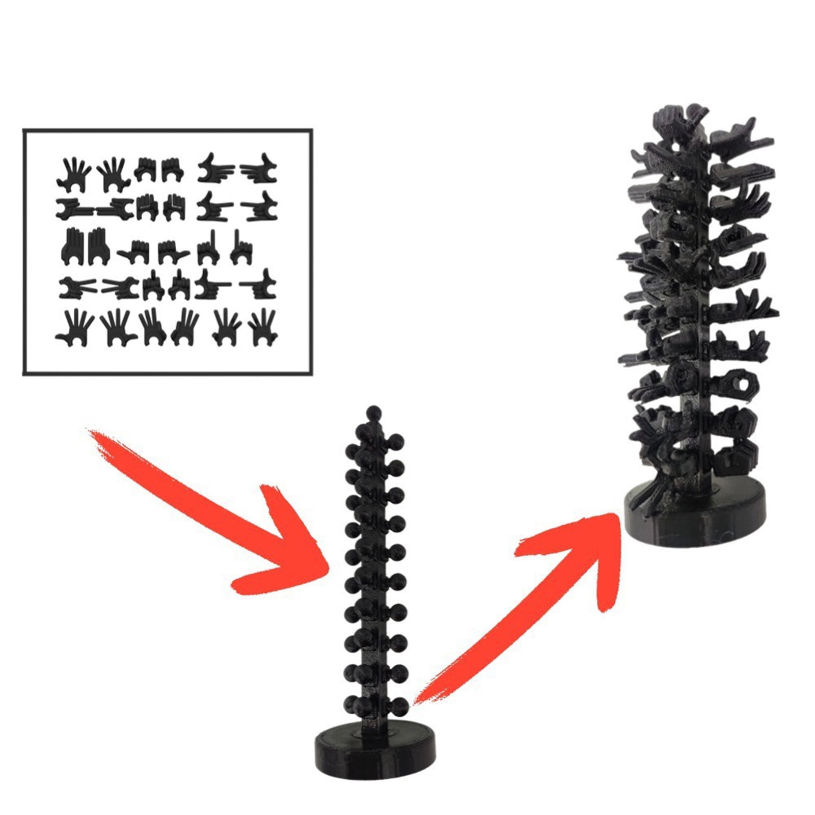 3D Printed Action Figure Stand Movable Display Support Bracket ...