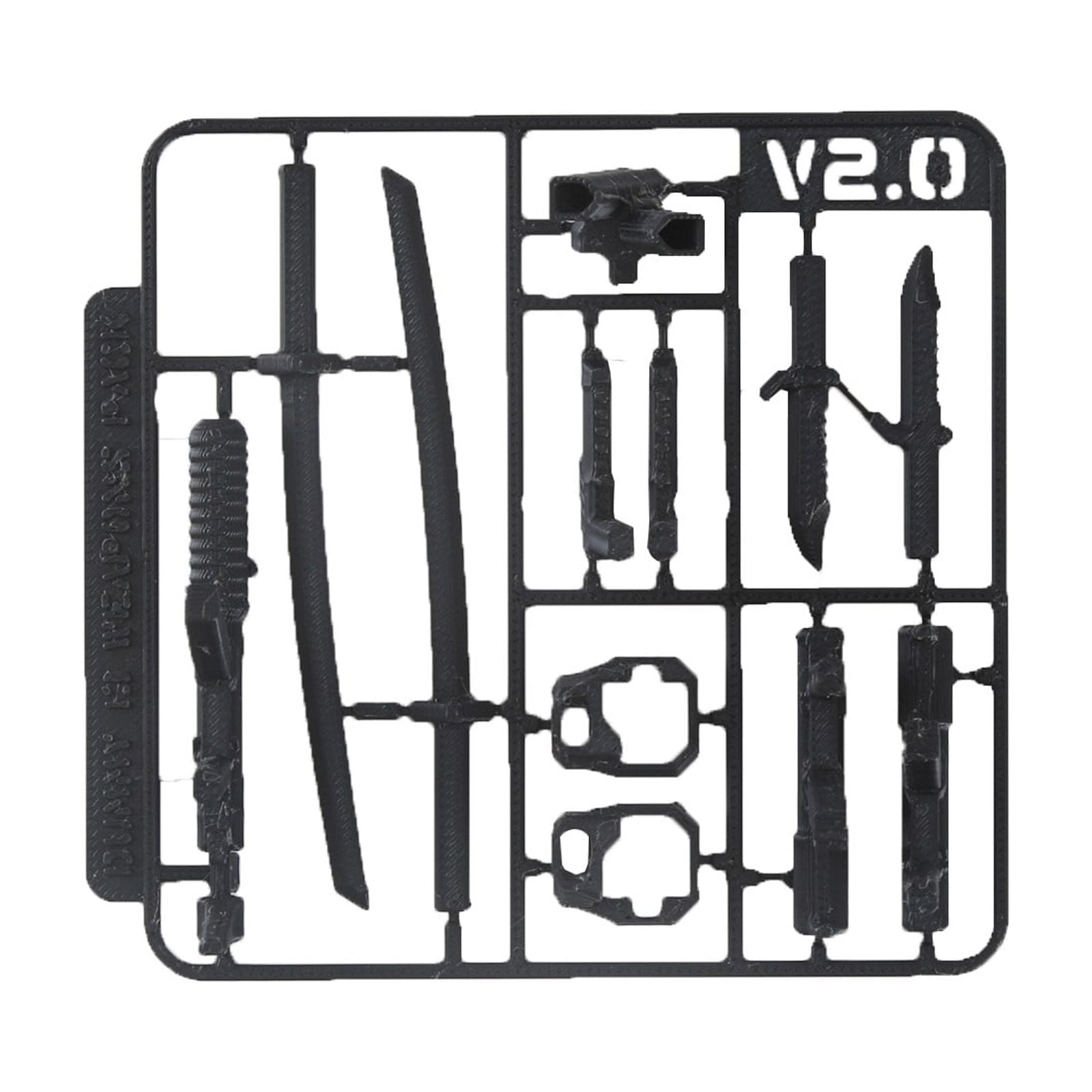 3D Printed Action Figure Weapon Kit DIY Custom Accessories with Katana ...