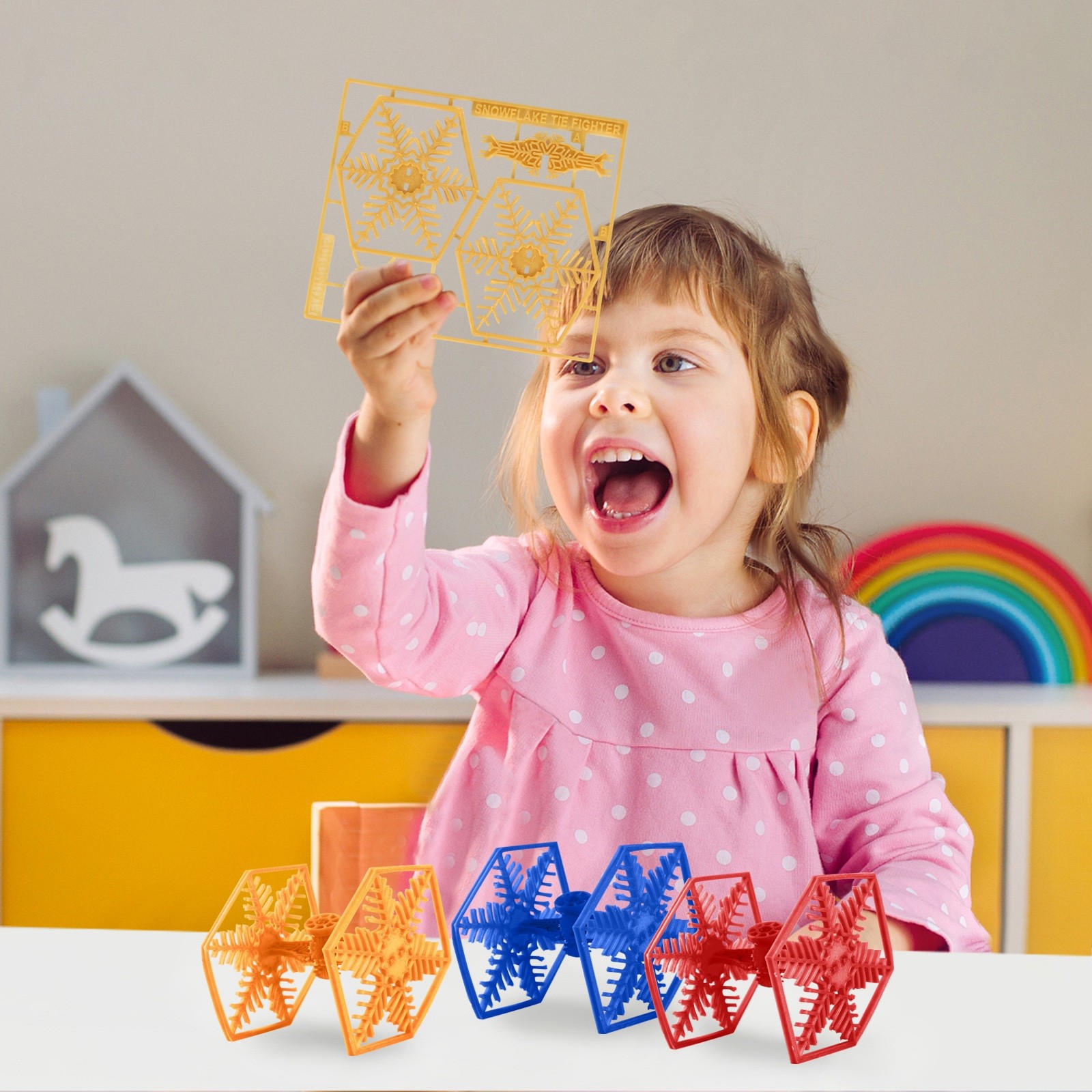 3D Printed Animals,3D Printed,3D Printed Snowflake TIE Fighter Kit Card ...