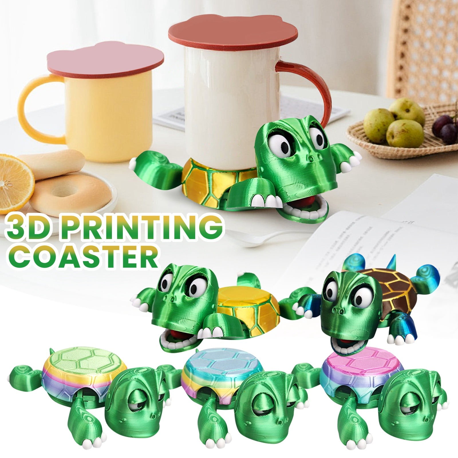 3D Printed Animals, Cupholder, Cup Holders, YUANGUI Funny Turtle ...