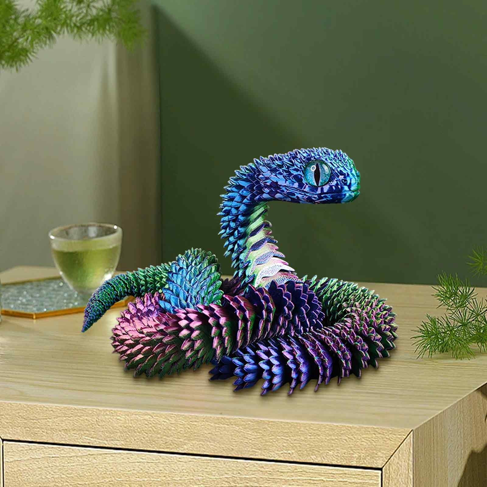 3D Printed Animals Set 3D Printed Snake Toys 3D Printed Articulated ...