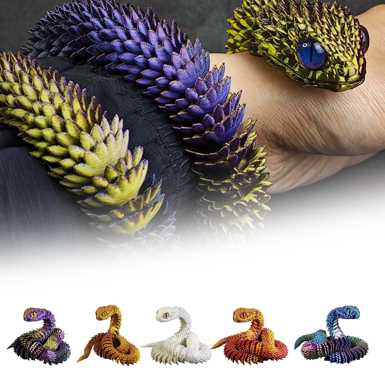 3D Printed Animals Set 3D Printed Snake Toys 3D Printed Articulated ...