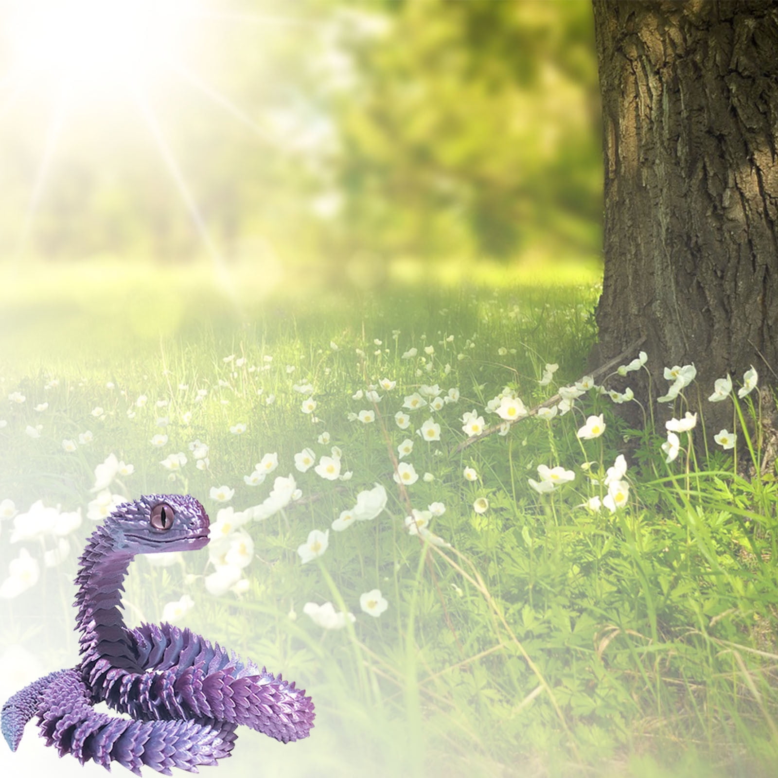 3D Printed Animals Set 3D Printed Snake Toys 3D Printed Articulated ...