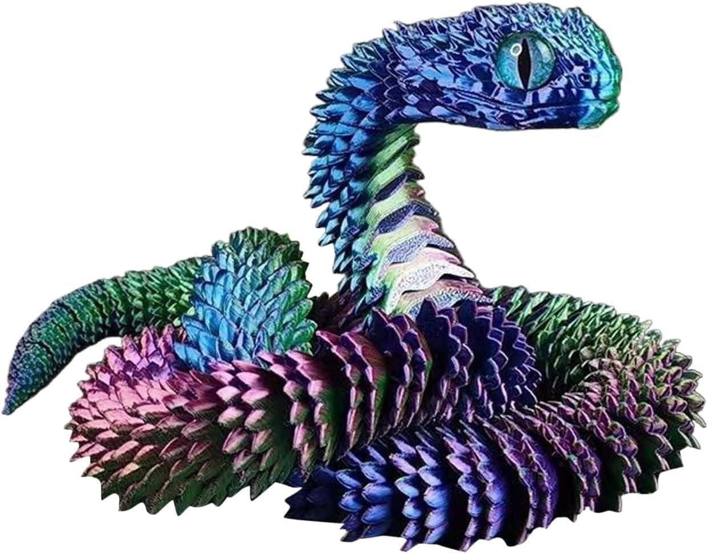 3D Printed Animals Snake Toys, 3D Printed Snake Movable Joint Fidget ...