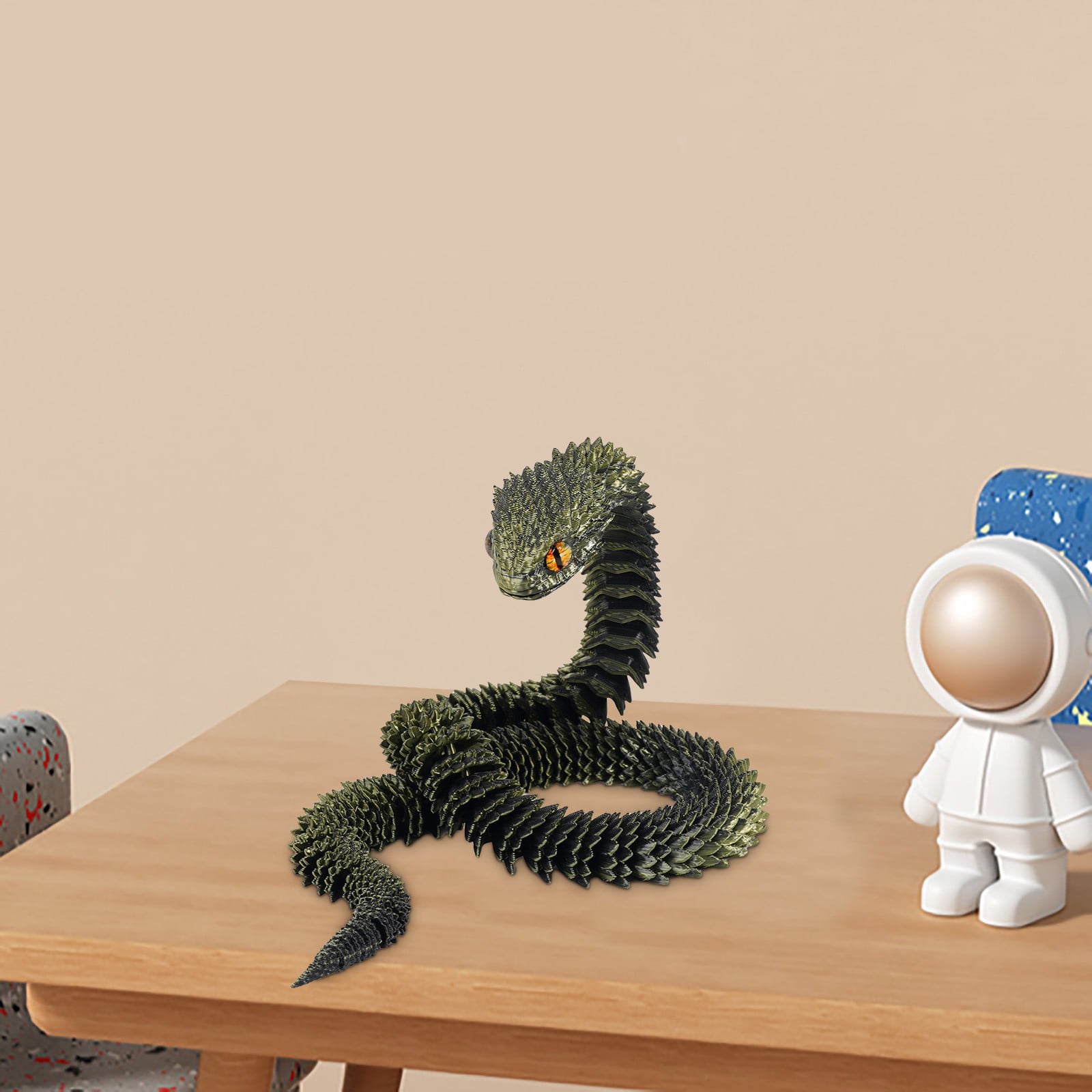 3D Printed Animals-Snake Viper 3D Printed Snake Toys 3D Printed ...