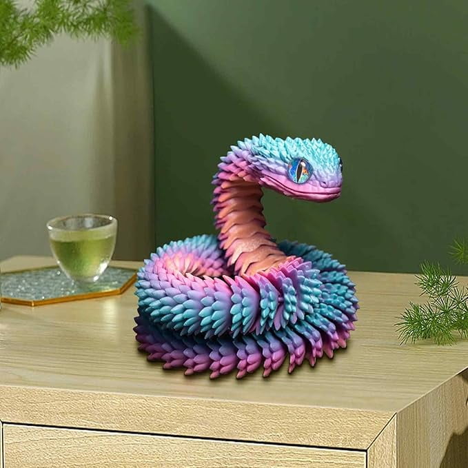 3D Printed Animals-Snake Viper,3D Printed Snake Toys ，3D Printed ...
