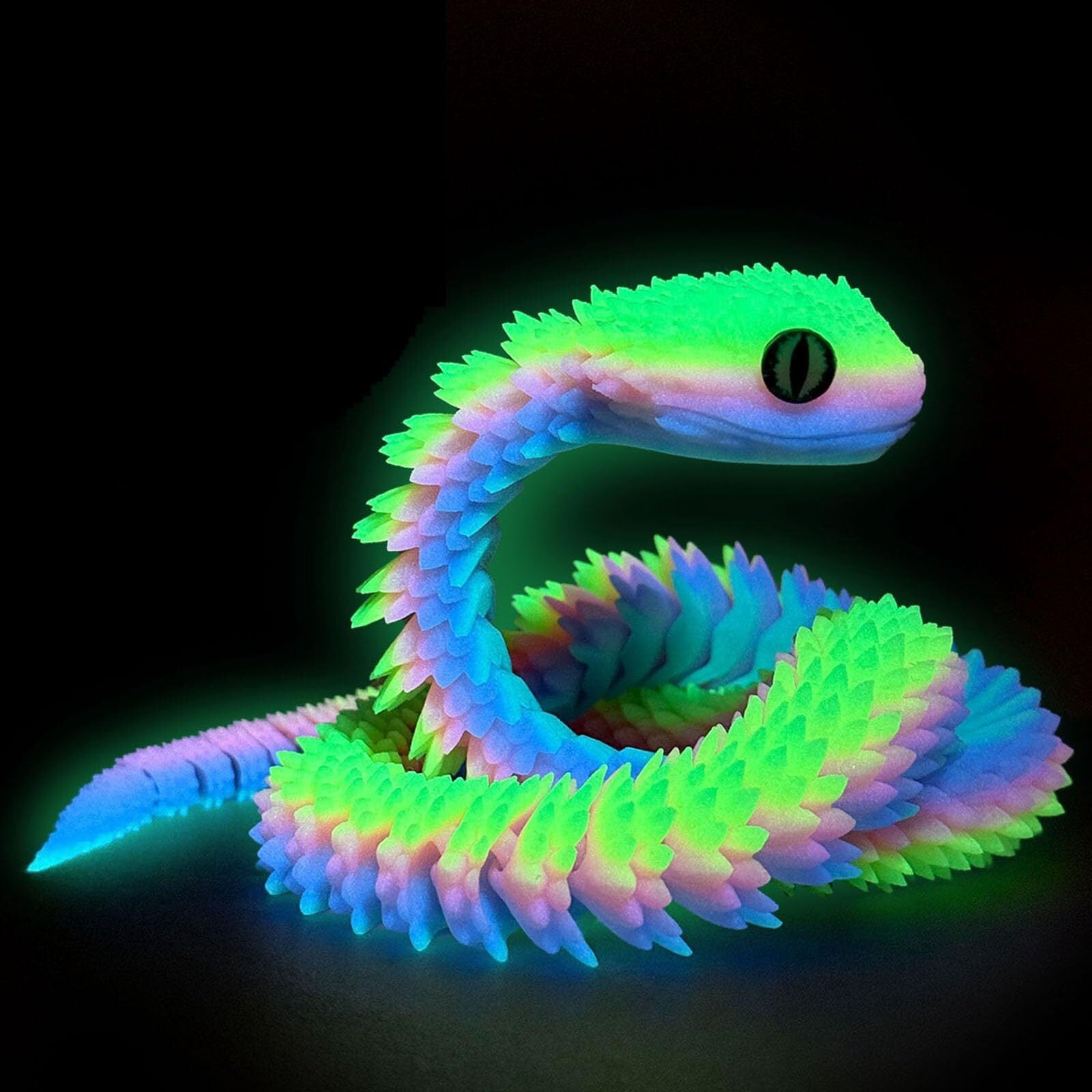 3D Printed Animals-Snake Viper, Snake Articulated Animals Animal Model ...