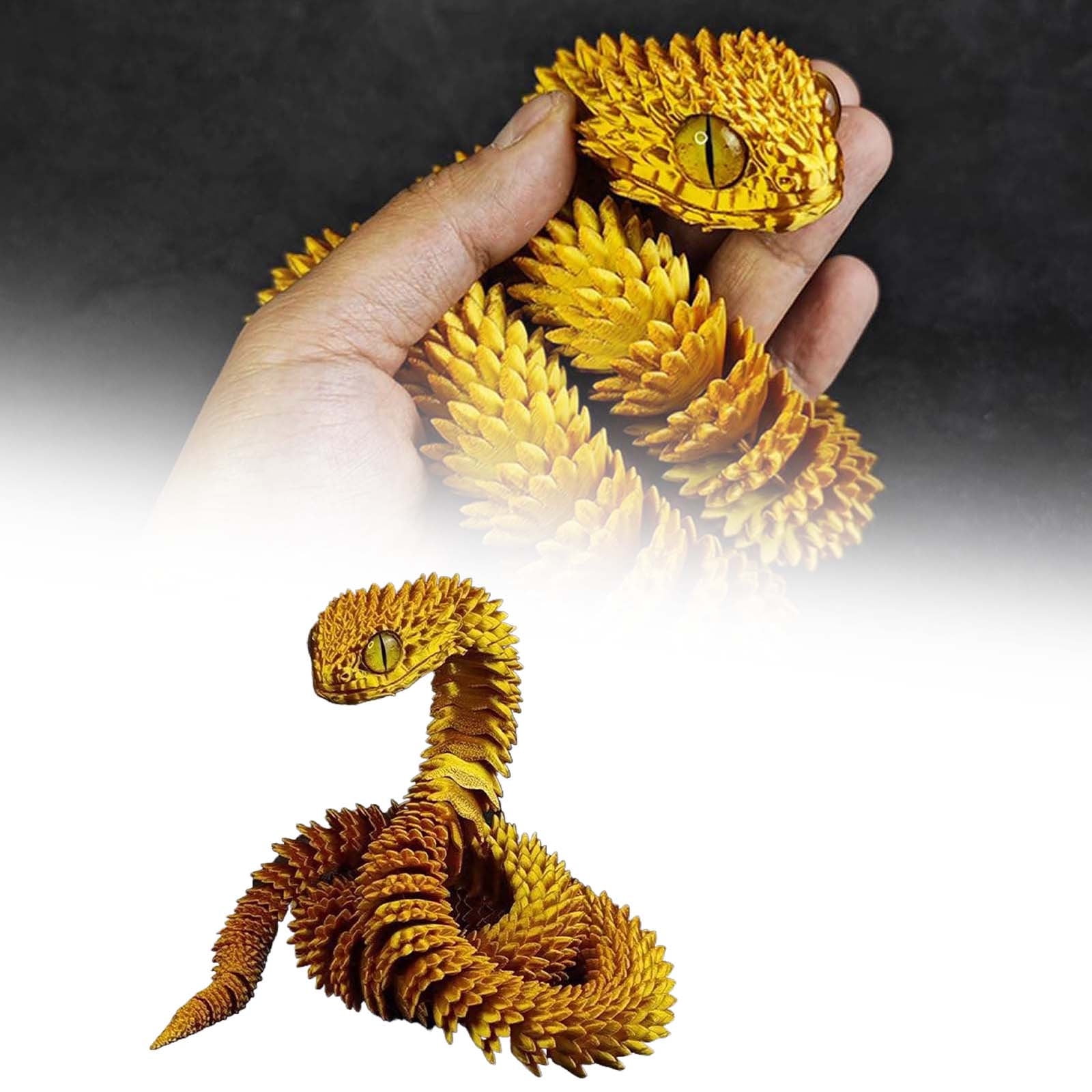3d Printed Toys 25" 3D Printed Crystal Snake Toy - Flexible Fidget Desk ...