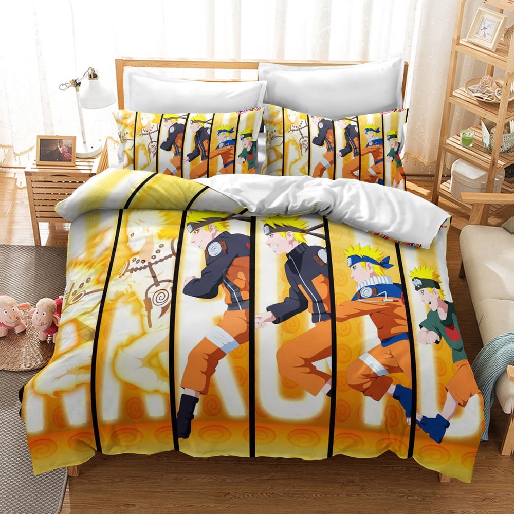 3D Printed Anime Cover quilt 3pcs Naruto Duvet Cover Bedding Sets Anime ...