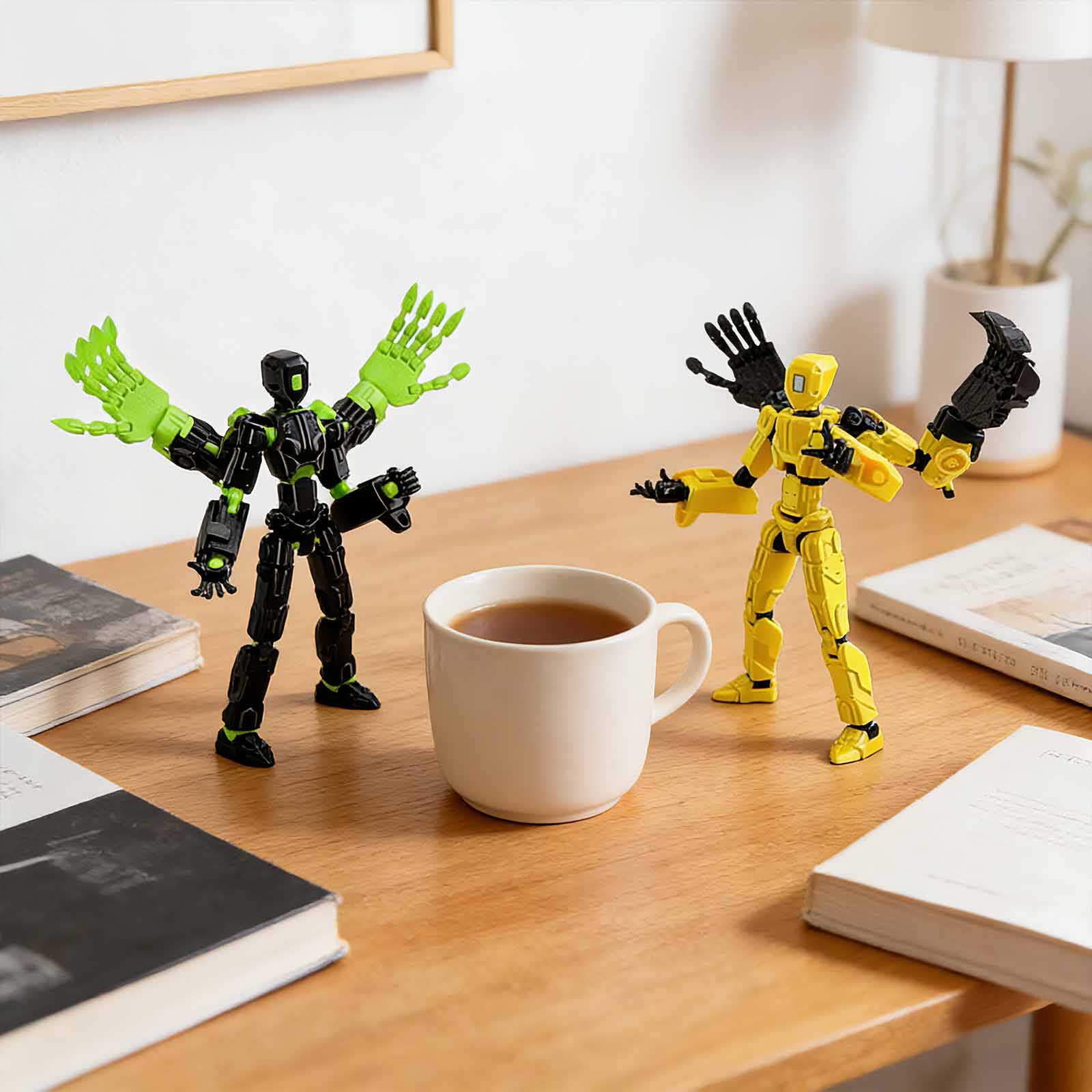 3D Printed Articulated Action Figure, Pangu Arm Black Green ...