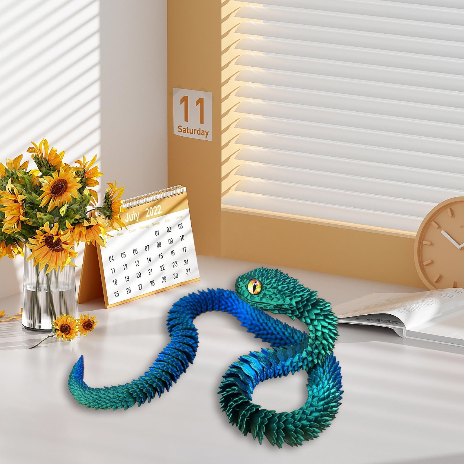 3D Printed Articulated Animal Toys Set Flexible Poseable Collectible ...