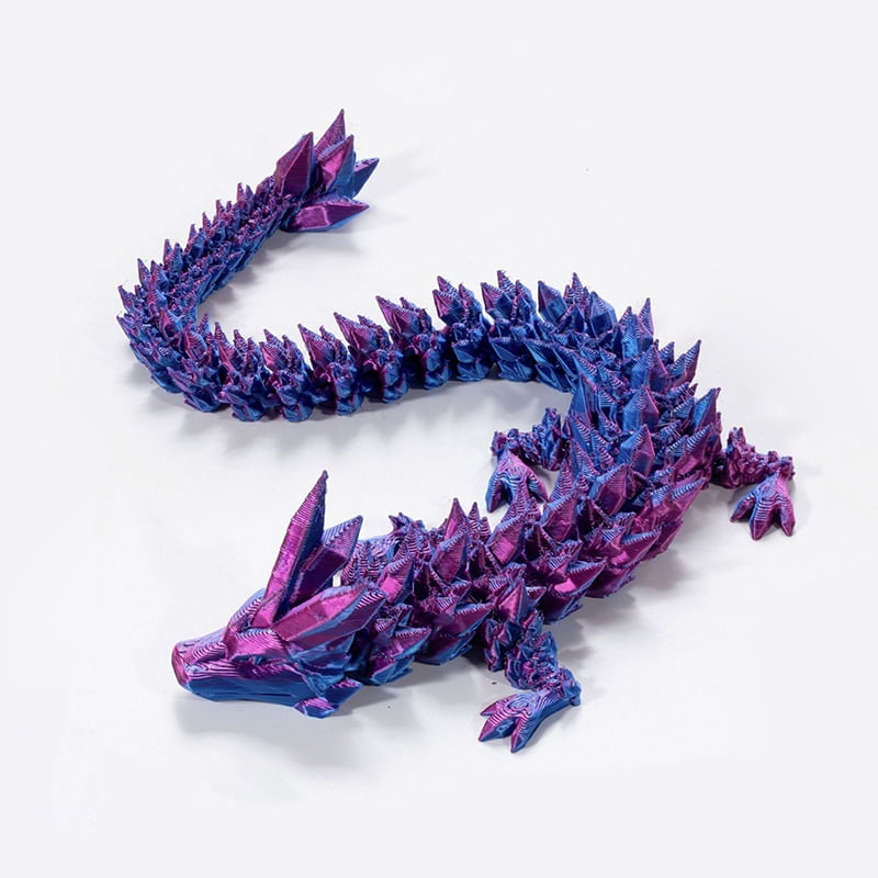 3D Printed Articulated Chinese Dragon Long Flexible Ornament Toy Model ...