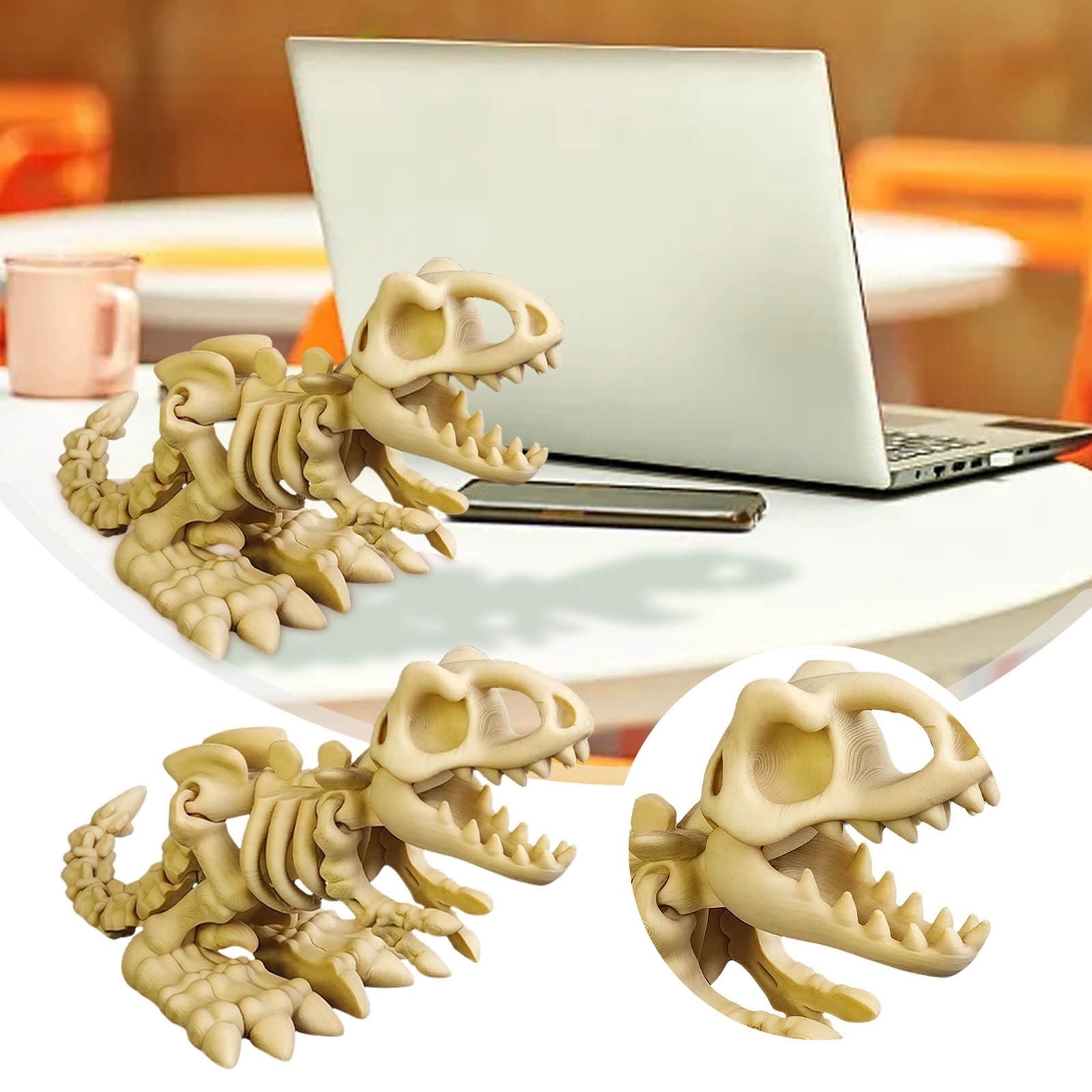 3D Printed Articulated Dinosaur Toy Movable Joints Desktop Decoration ...