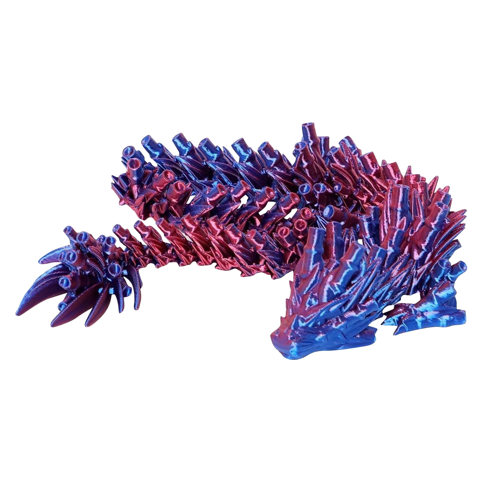 3D Printed Articulated Dragon, Articulated Crystal Dragon, 3D Fidget ...
