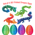 3d Printed Articulated Dragon Fidget Toy Crystal Dragon Egg