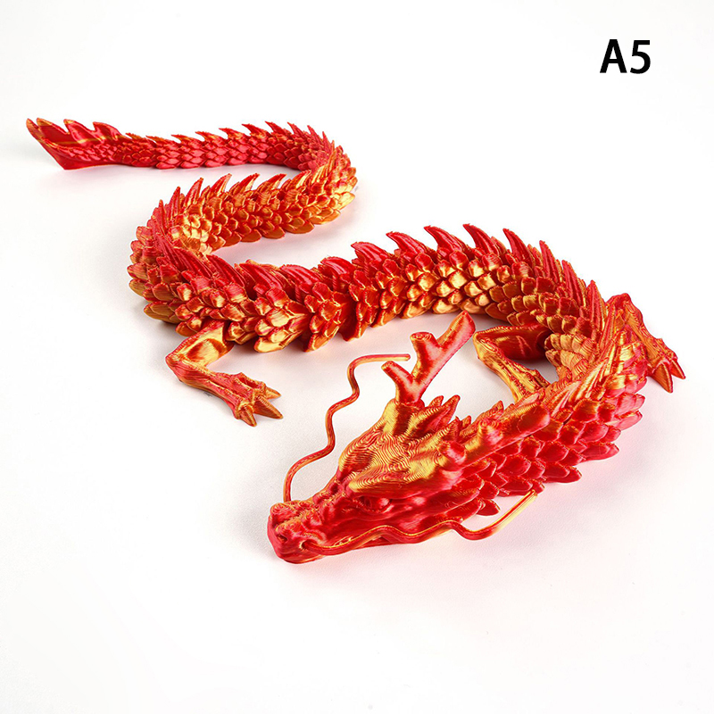 3D Printed Articulated Dragon Fish Tank Landscaping Chinese Long ...