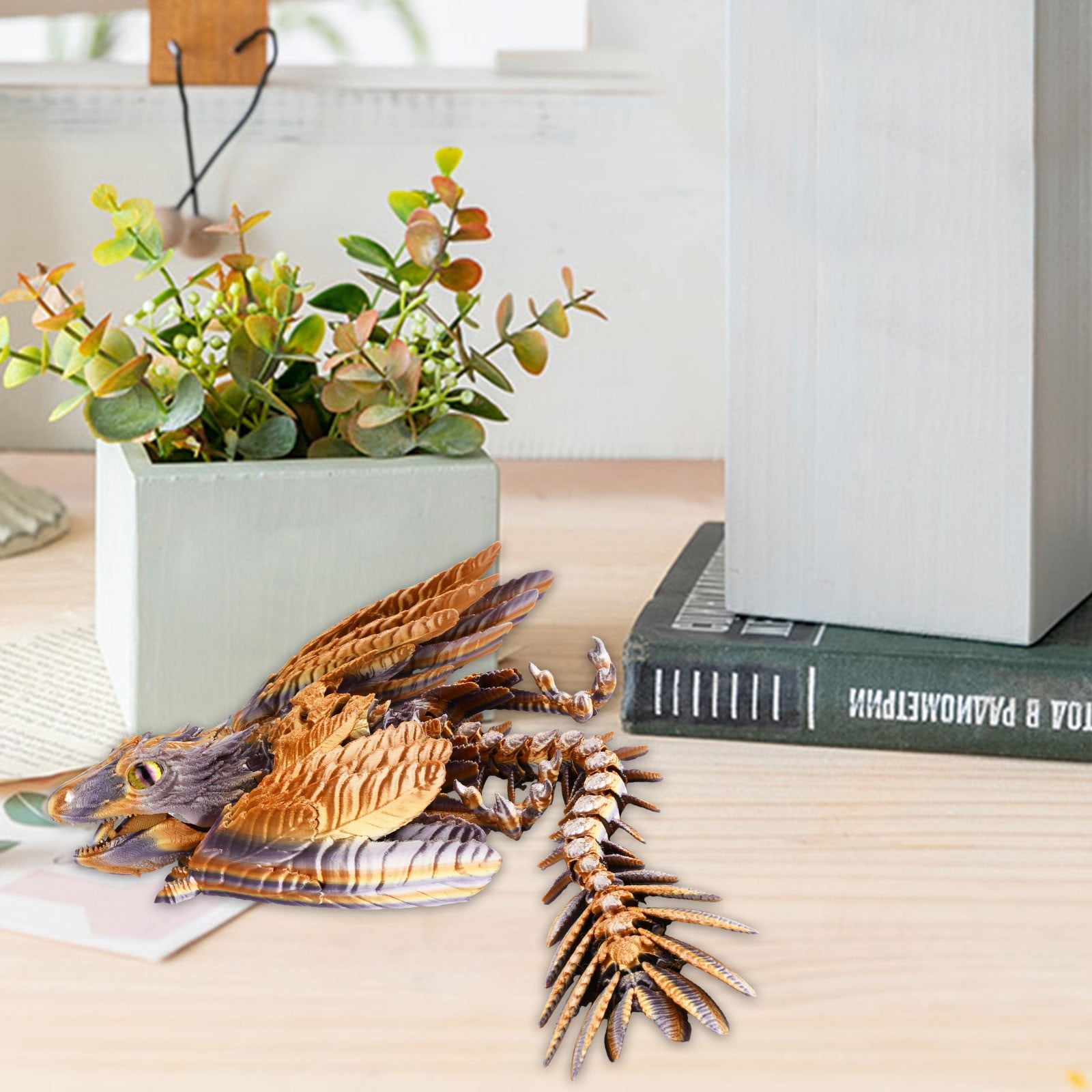 3D Printed Articulated Dragon Toy Lifelike Flying Dragon Model ...