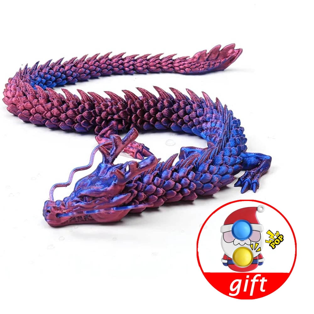 3D Printed Articulated Dragon,Vivid Dragon Shape Action Figure Decor ...