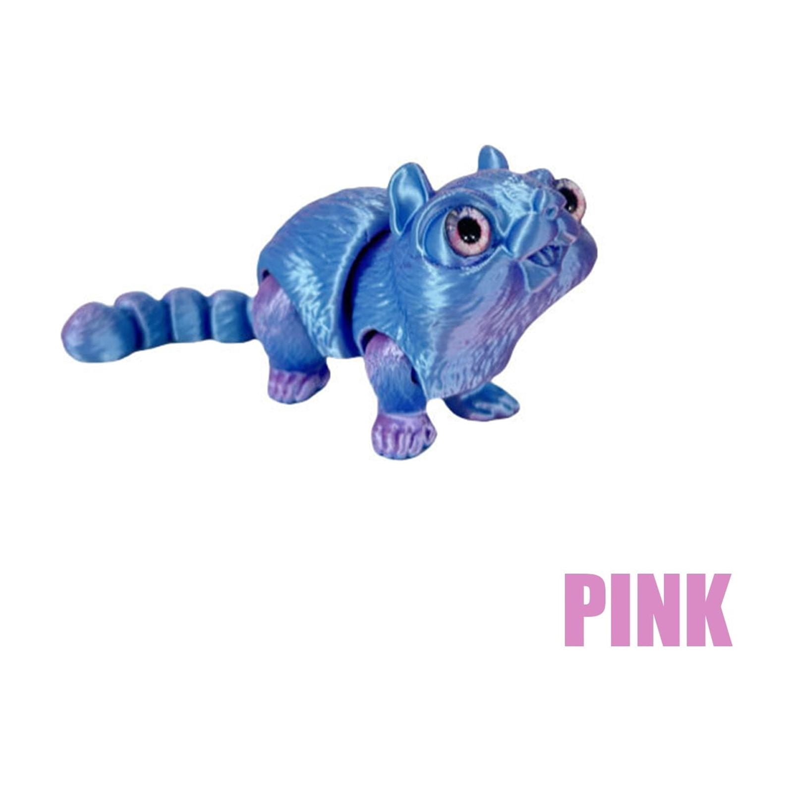 3D Printed Articulated Fancy Rat Mouse Figurine Set Flexible Joint ...