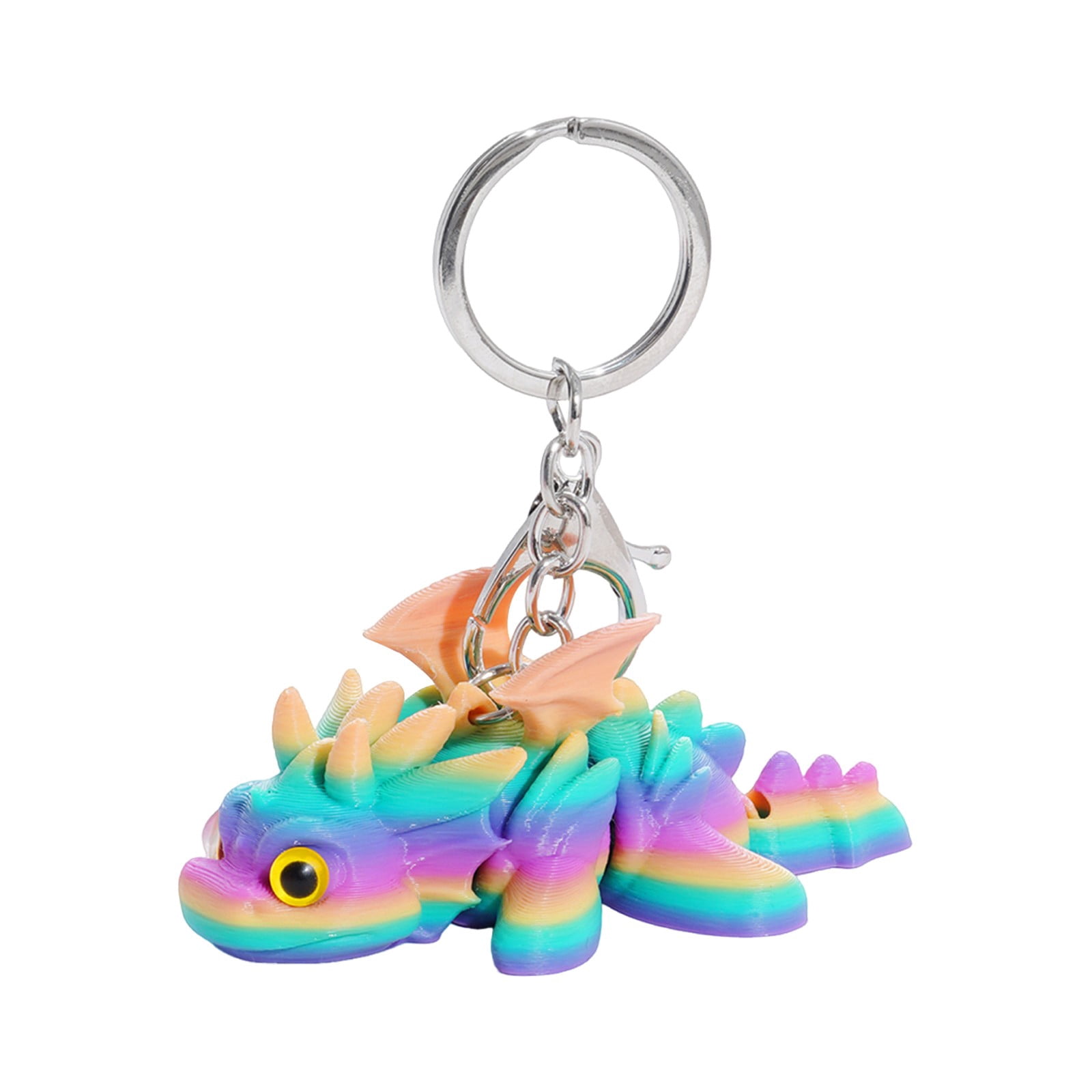 3D Printed Articulated Flying Dragon Cub Keychain Flexible Mythical ...
