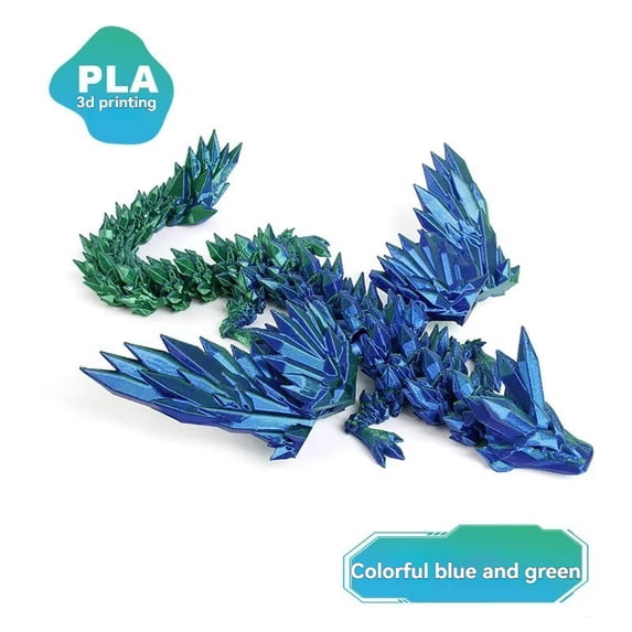 3D Printed Articulated Magic Dragon Poseable Wings Fantasy Dragon ...