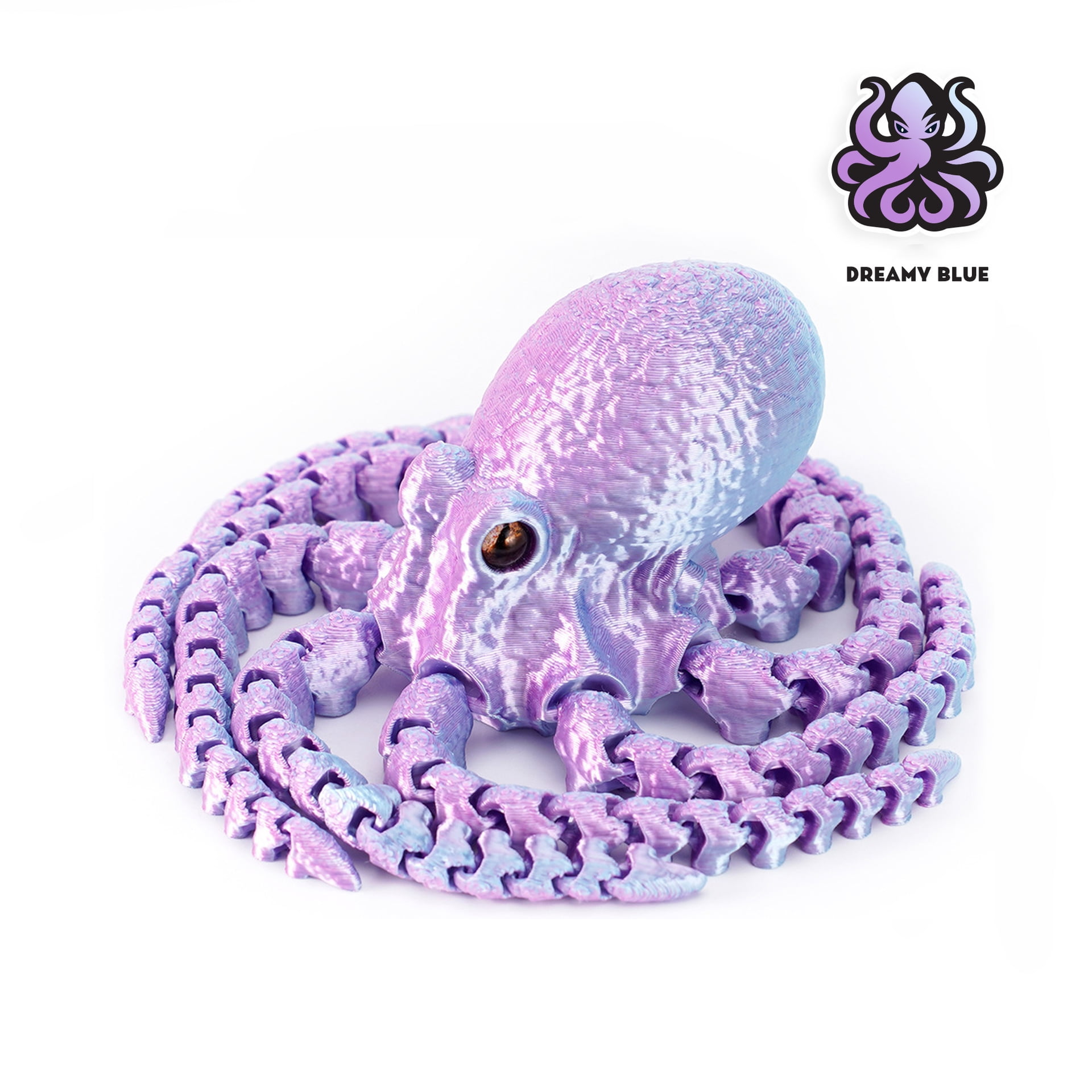 3D Printed Articulated Octopus – Poseable Tentacles Desk Toy, Eco ...