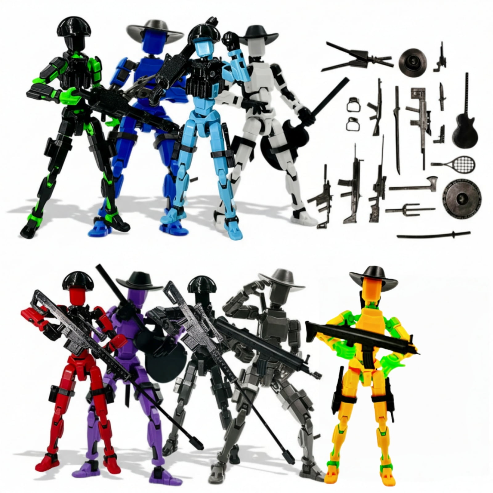 3D Printed Articulated Robot (5.1 inch), Multi-Jointed Movable Doll ...