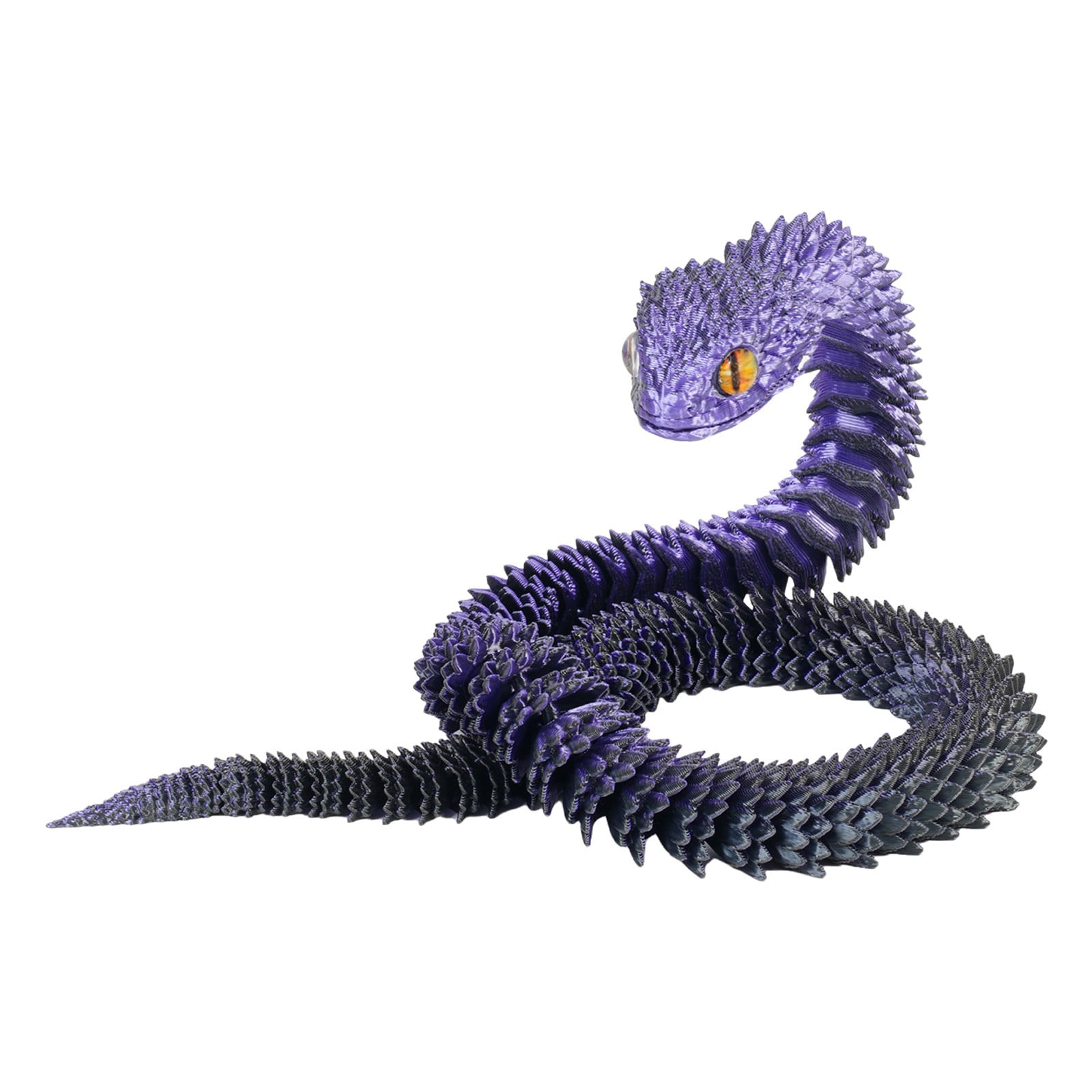 3D Printed Articulated Snake – 15.75'' Crystal-Like Movable Snake ...
