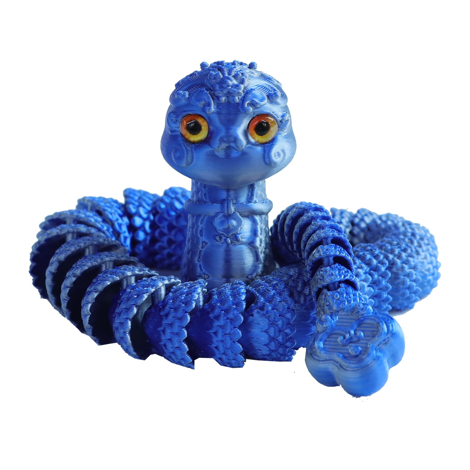 3D Printed Articulated Snake Decor | Bendable Reptile Model Toy ...