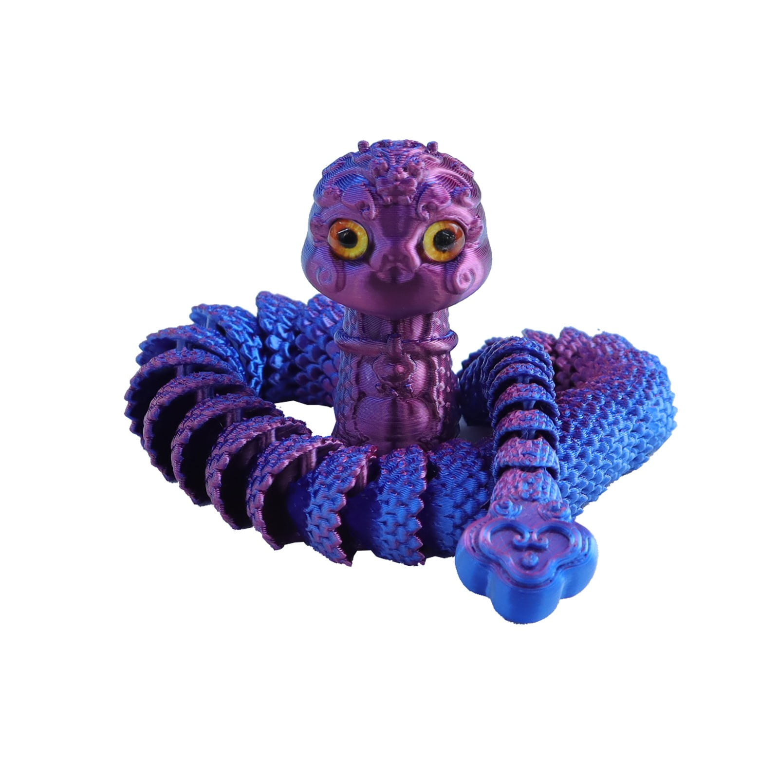 3D Printed Articulated Snake Decor | Bendable Reptile Model Toy ...